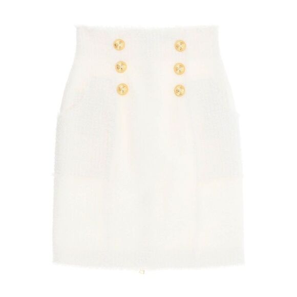 Balmain | Skirts | Balmain Pencil Skirt In Monochrome Tweed | Poshmark